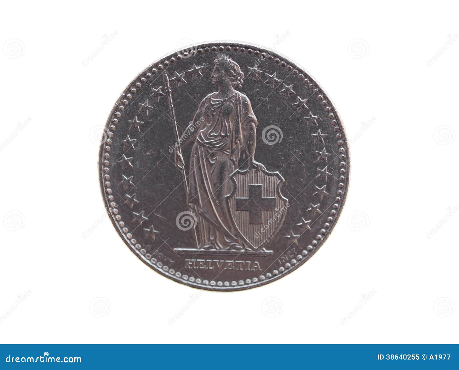 Moneda Del Franco Suizo (CHF) Imagen de archivo - Imagen de venta ...