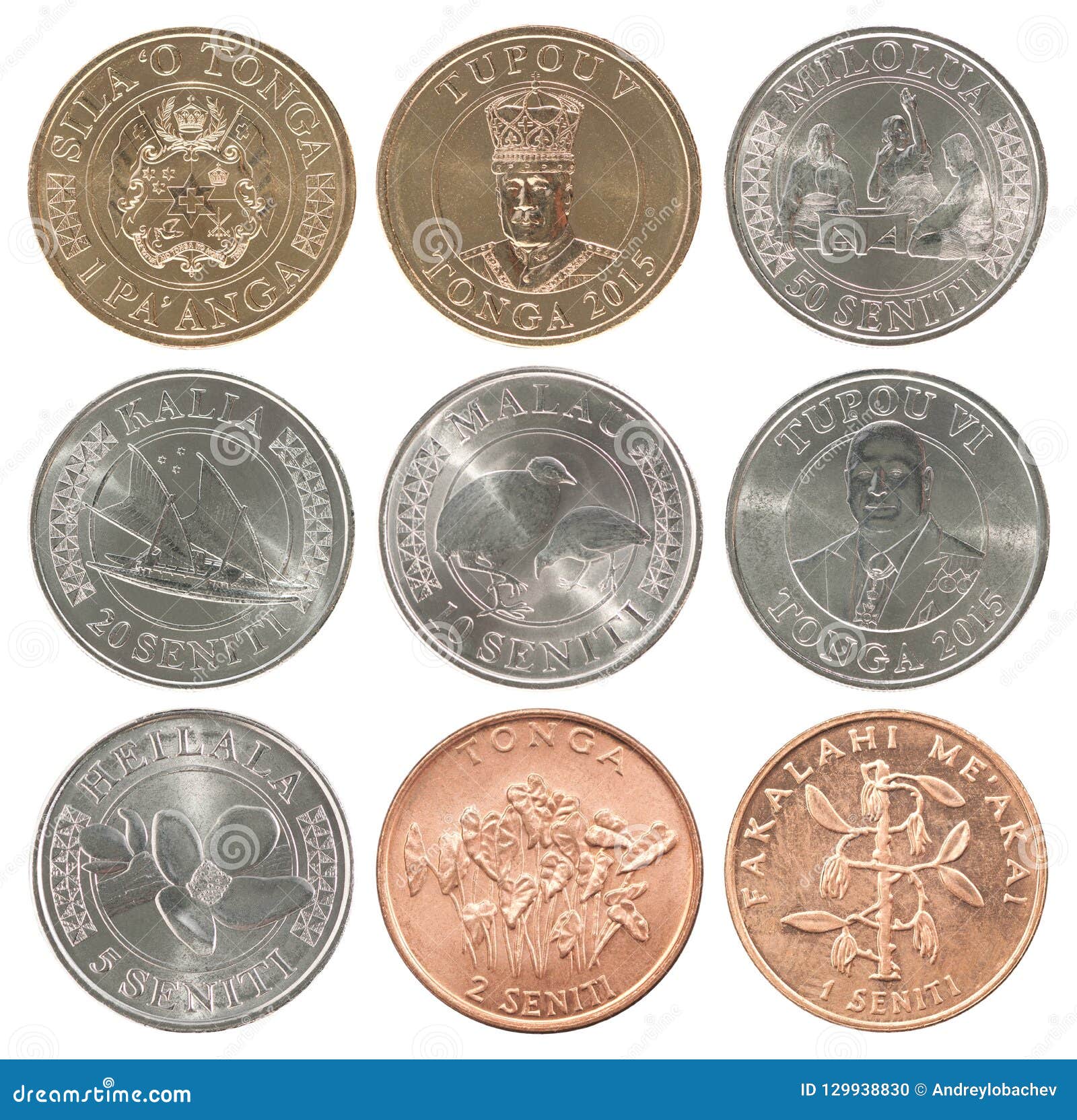 Moneda del paanga de Tonga foto de archivo. Imagen de negocios - 129938830