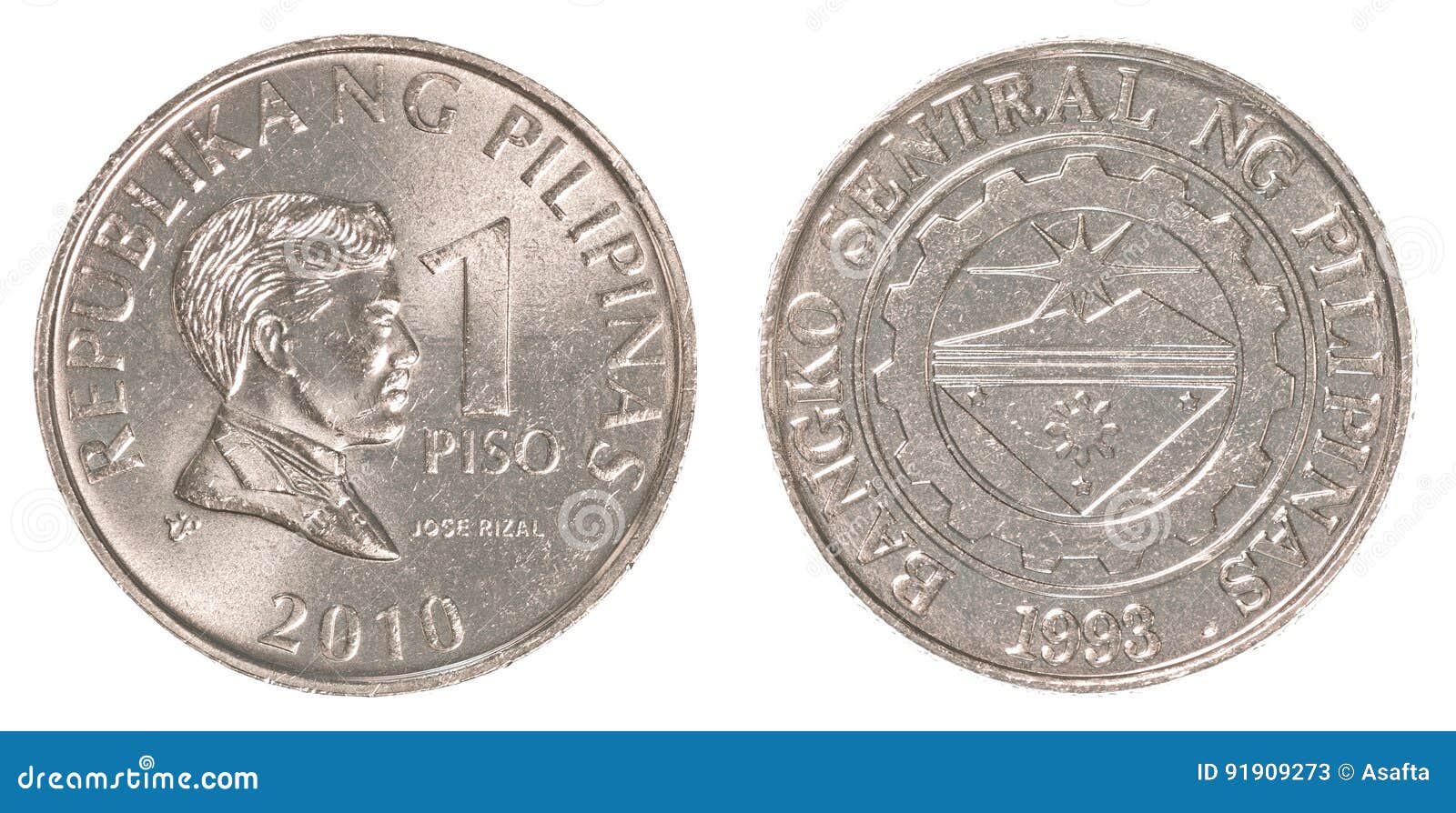 1 moneda del Peso filipino imagen de archivo. Imagen de filipino - 91909273
