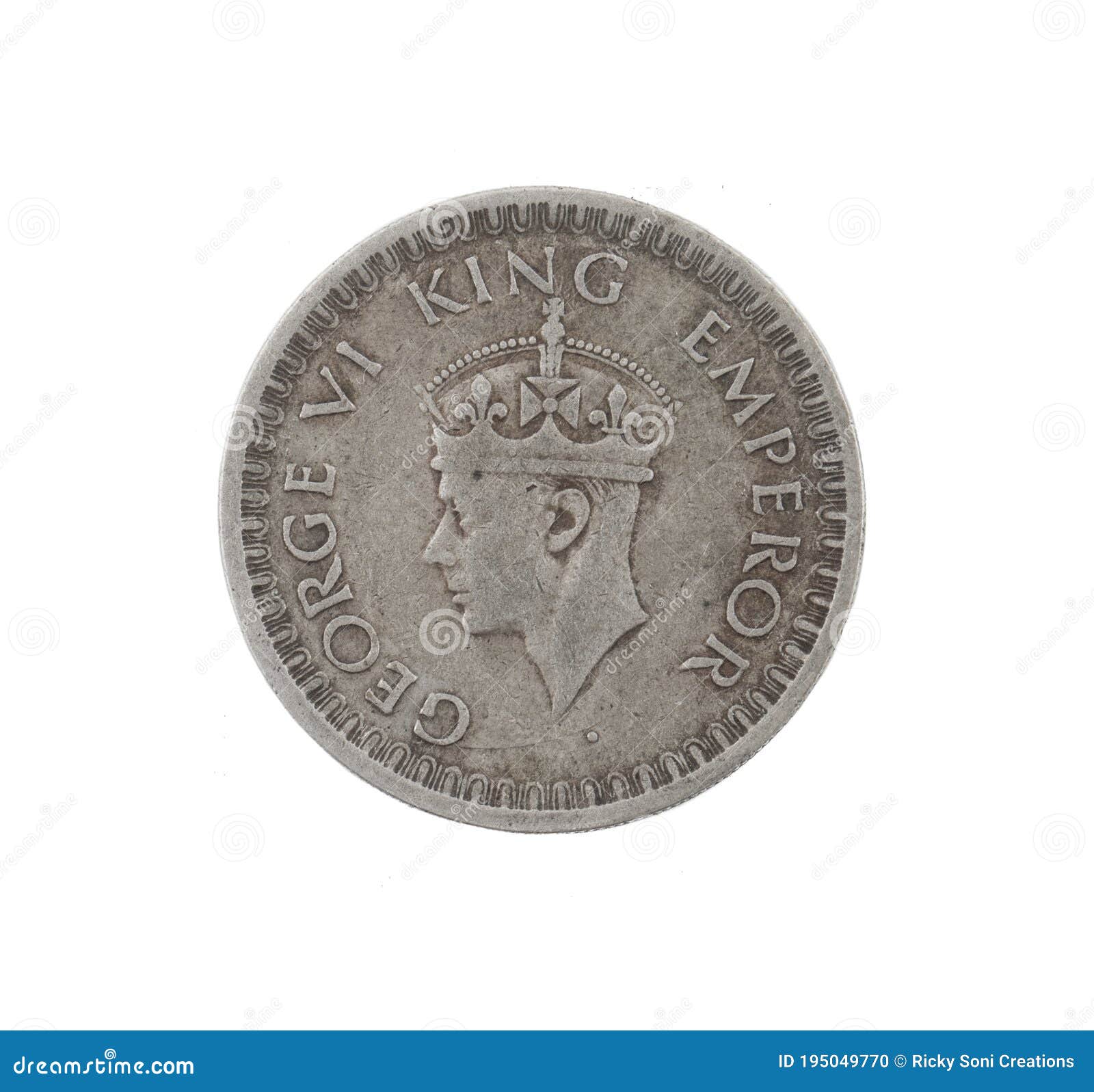 Moneda India O Moneda India Antigua Con Fondo Blanco Foto de archivo ...