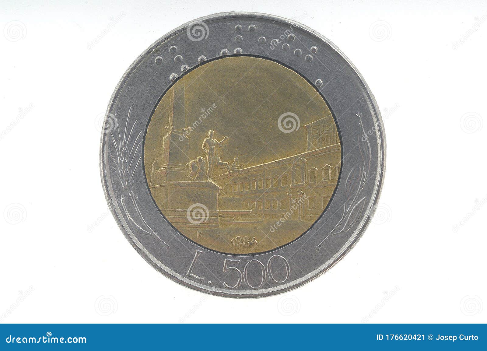 Moneda Italiana De 500 Liras En 1998 Imagen de archivo - Imagen de ...