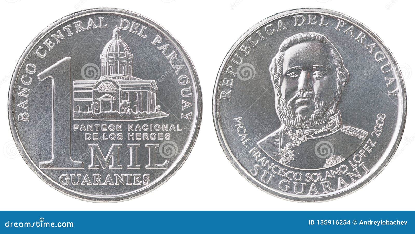 Moneda Paraguay Guarani foto de archivo. Imagen de mercado - 135916254