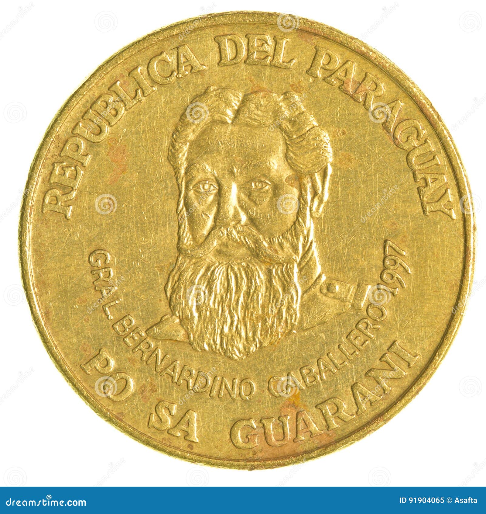 Moneda Paraguaya De 500 Guaranies Imagen de archivo - Imagen de cambio ...