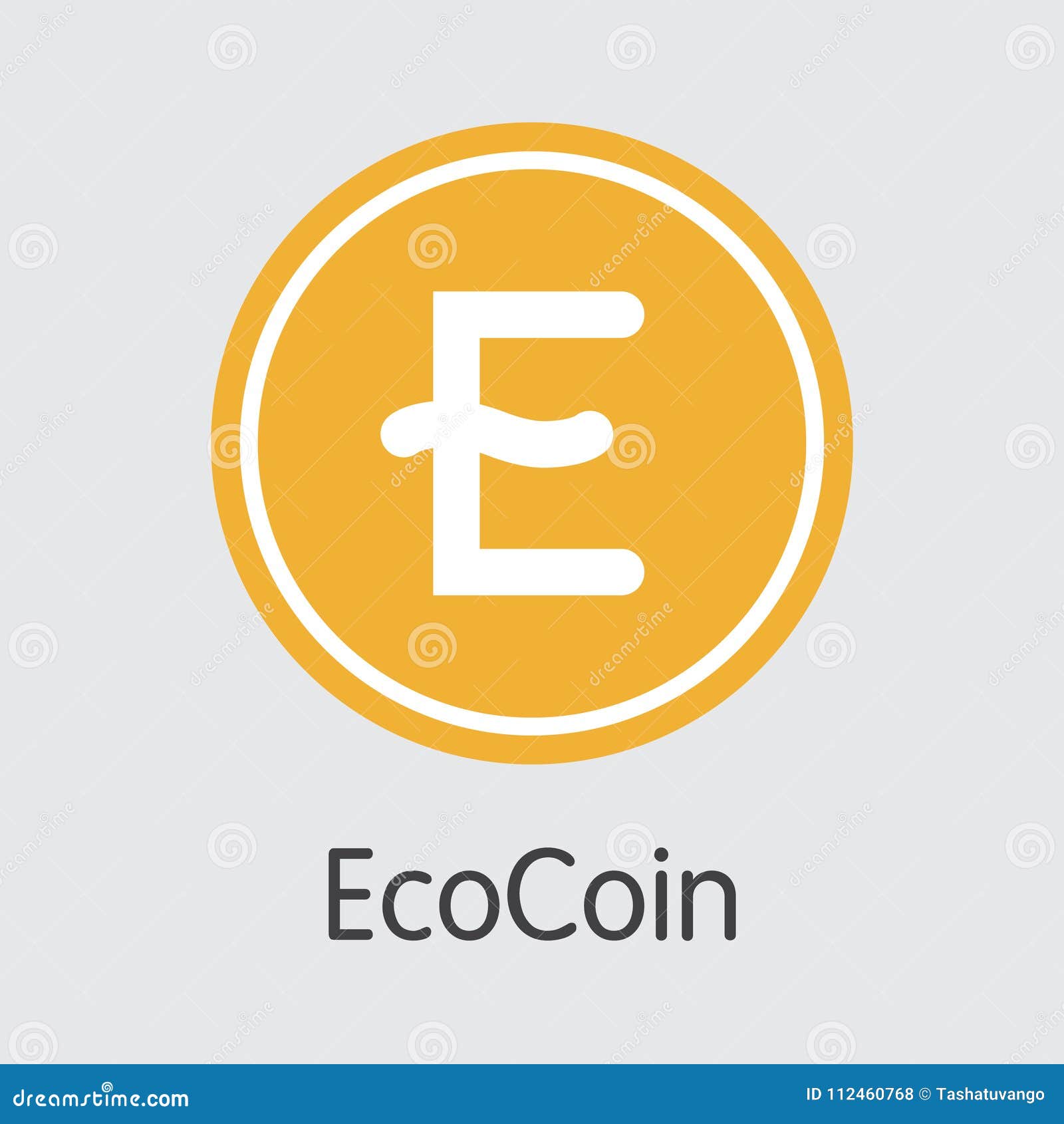 Moneda Virtual De Ecocoin Logotipo Del Vector ECO Ilustración del Vector - Ilustración de bloque ...
