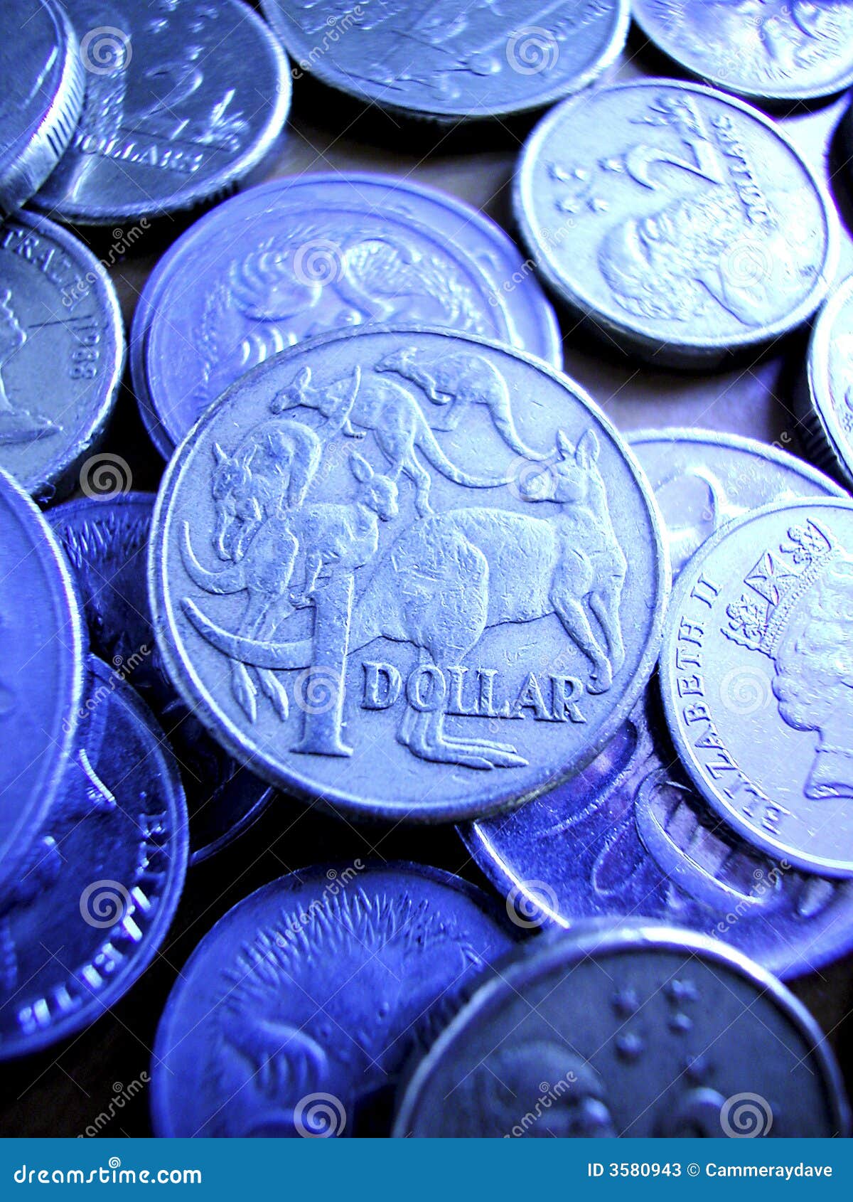 Monedas Australianas Azules Imagen de archivo - Imagen de abundancia ...