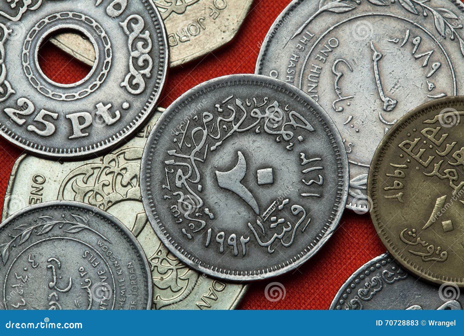 Monedas de Egipto imagen de archivo. Imagen de egipto - 70728883