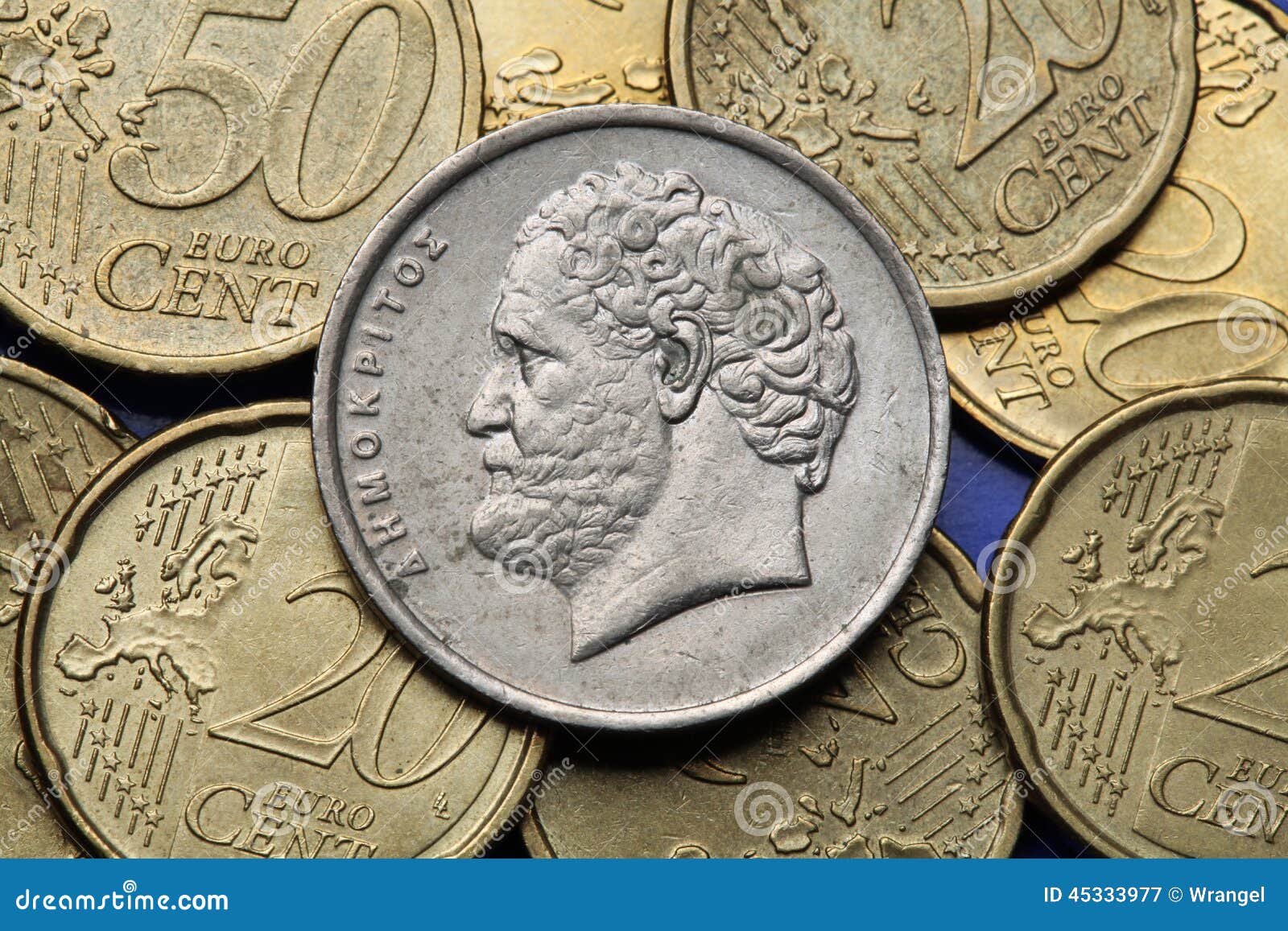 Monedas de Grecia imagen de archivo. Imagen de persona - 45333977