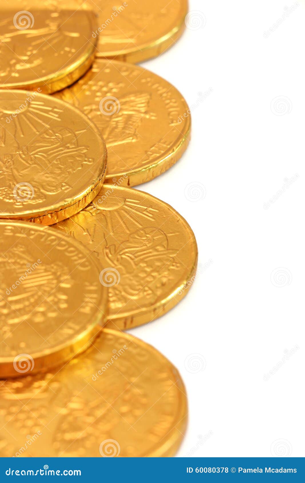 Monedas De Oro Del Chocolate Foto de archivo - Imagen de dinero, moneda ...