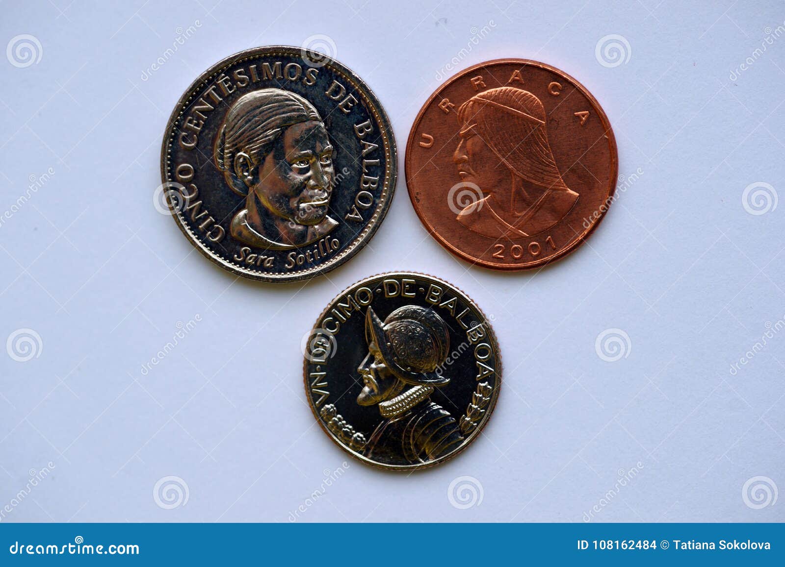 Monedas de Panamá foto de archivo. Imagen de nantes - 108162484