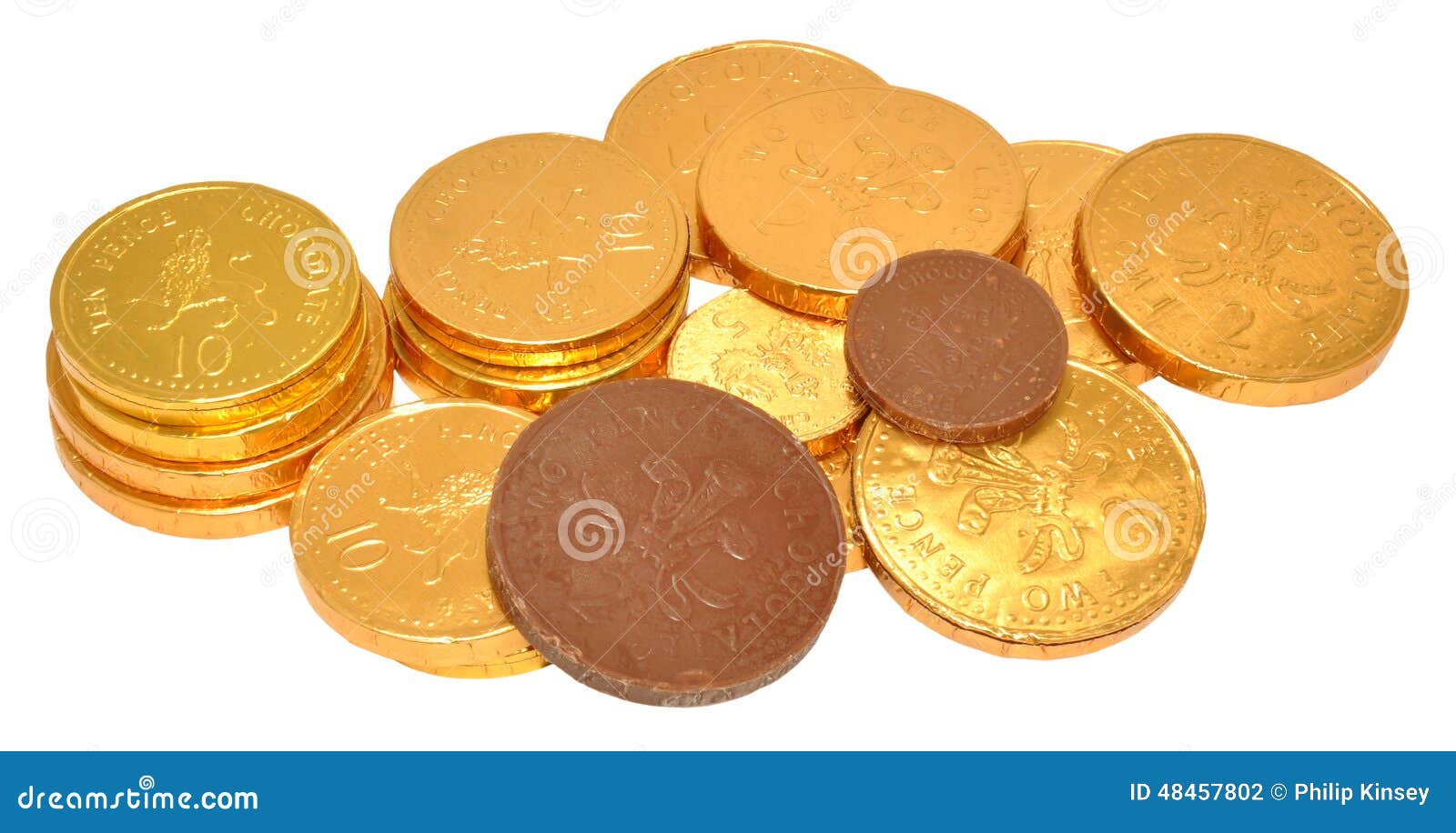 Monedas Del Chocolate Con Leche Foto de archivo - Imagen de chocolate ...