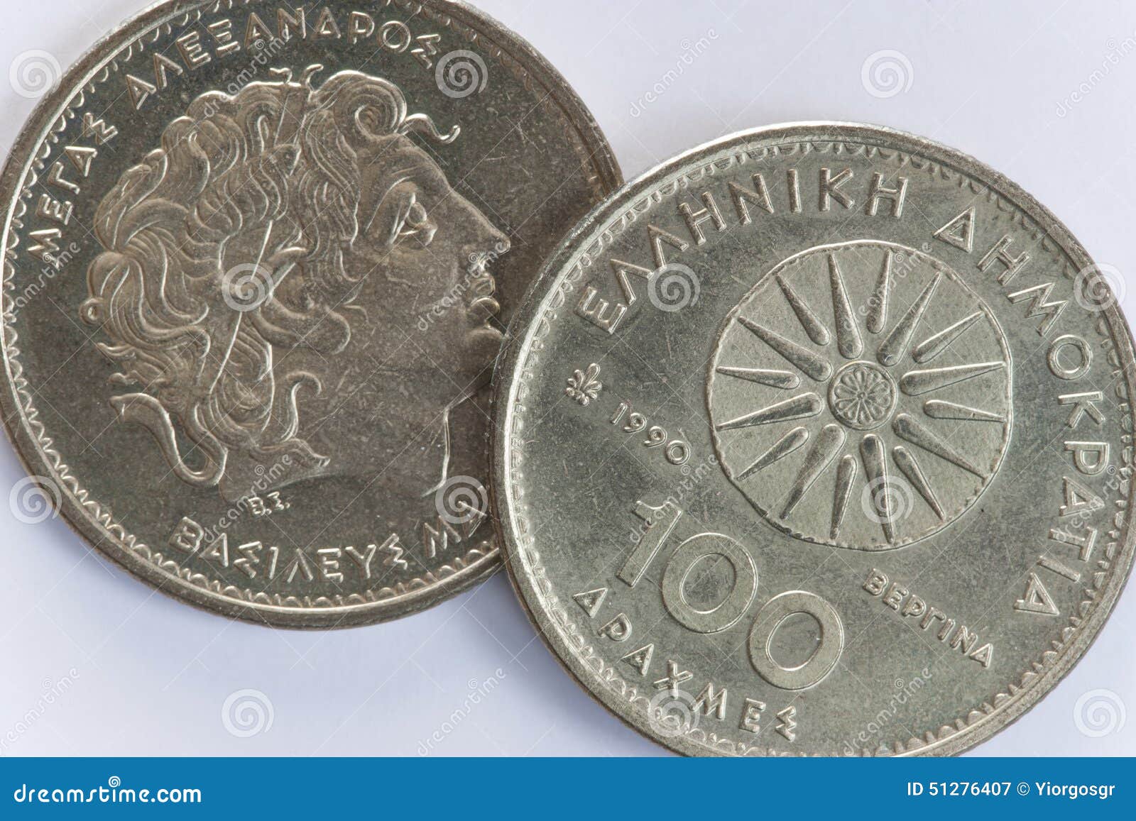 100 Monedas Griegas Del Dracma Con Alexander El Grande Imagen de ...