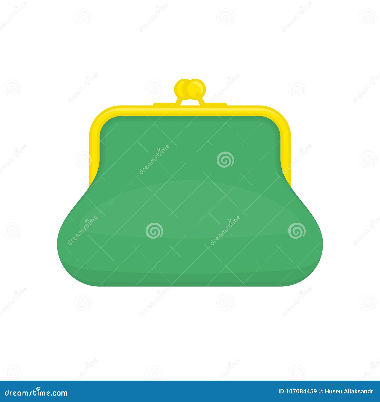 Monedero verde del vector ilustración del vector. Ilustración de ...