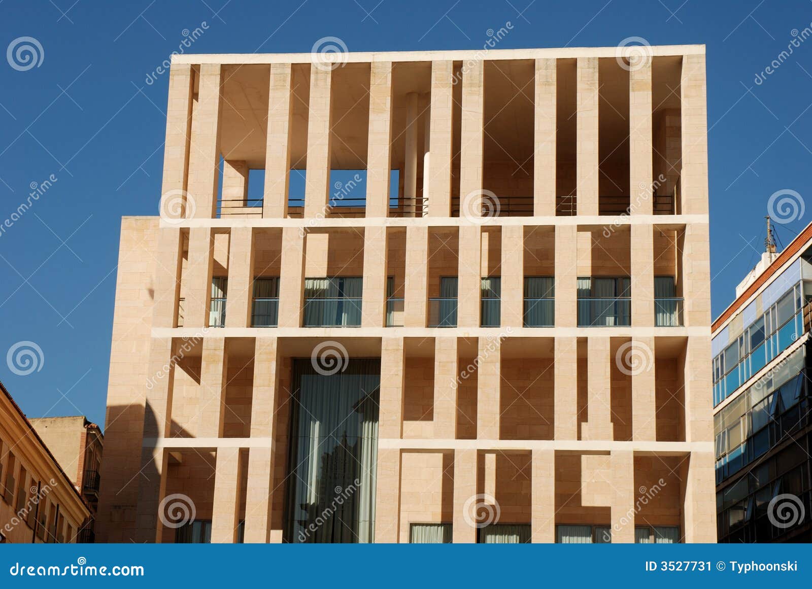 Moneo building in Murcia stock image. Image of europe - 3527731