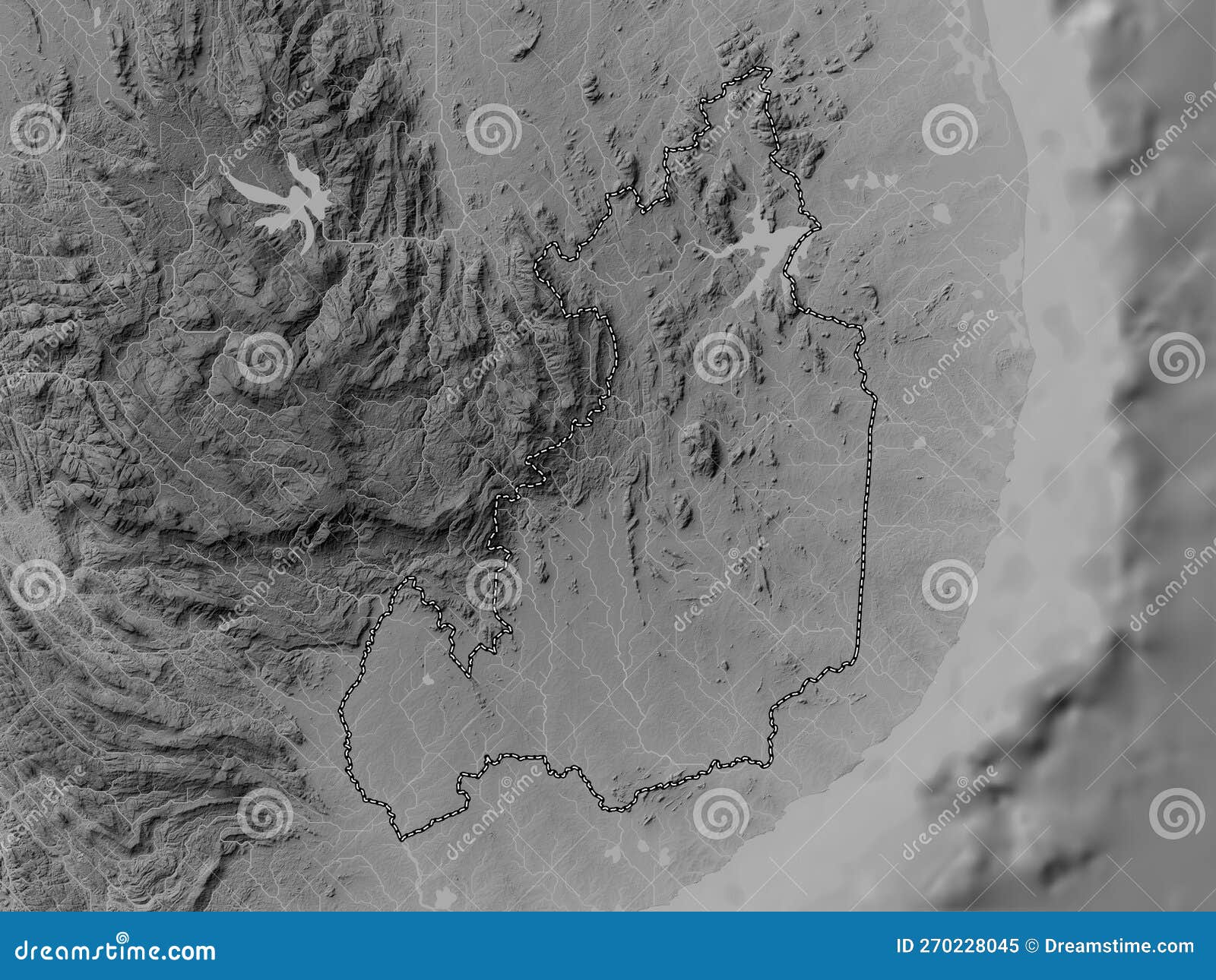 Moneragala, Sri Lanka. Grayscale. No Legend Stock Illustration ...