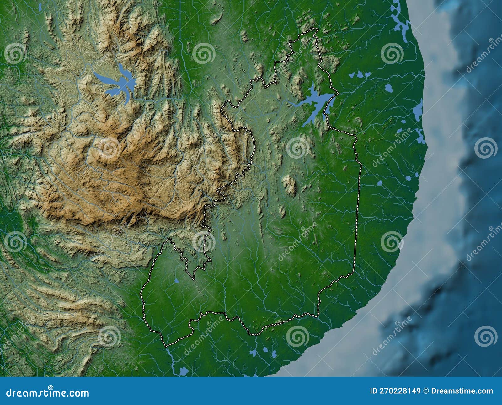 Moneragala, Sri Lanka. Physical. No Legend Stock Illustration ...