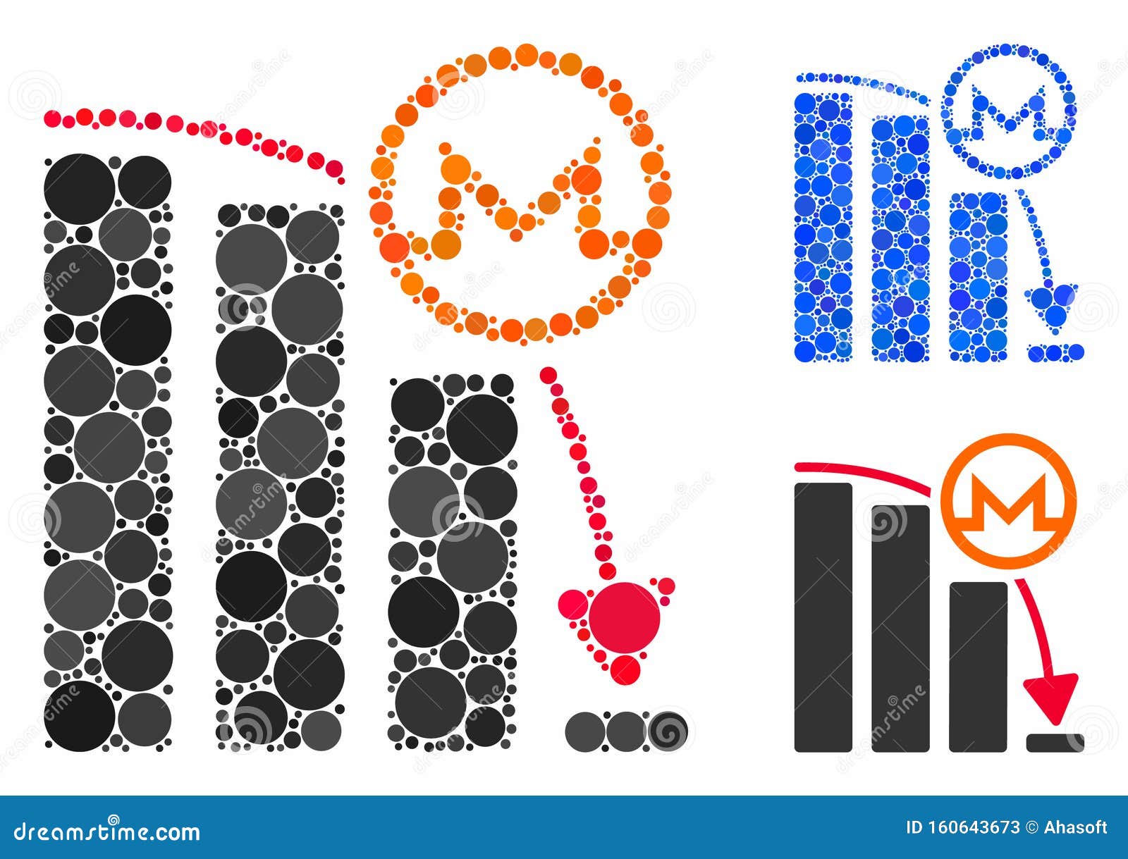 Monero Falling Acceleration Graph Mosaic Icon of Circle Dots Stock ... Monero Falling Acceleration Graph Mosaic Icon of Circle Dots Stock ...