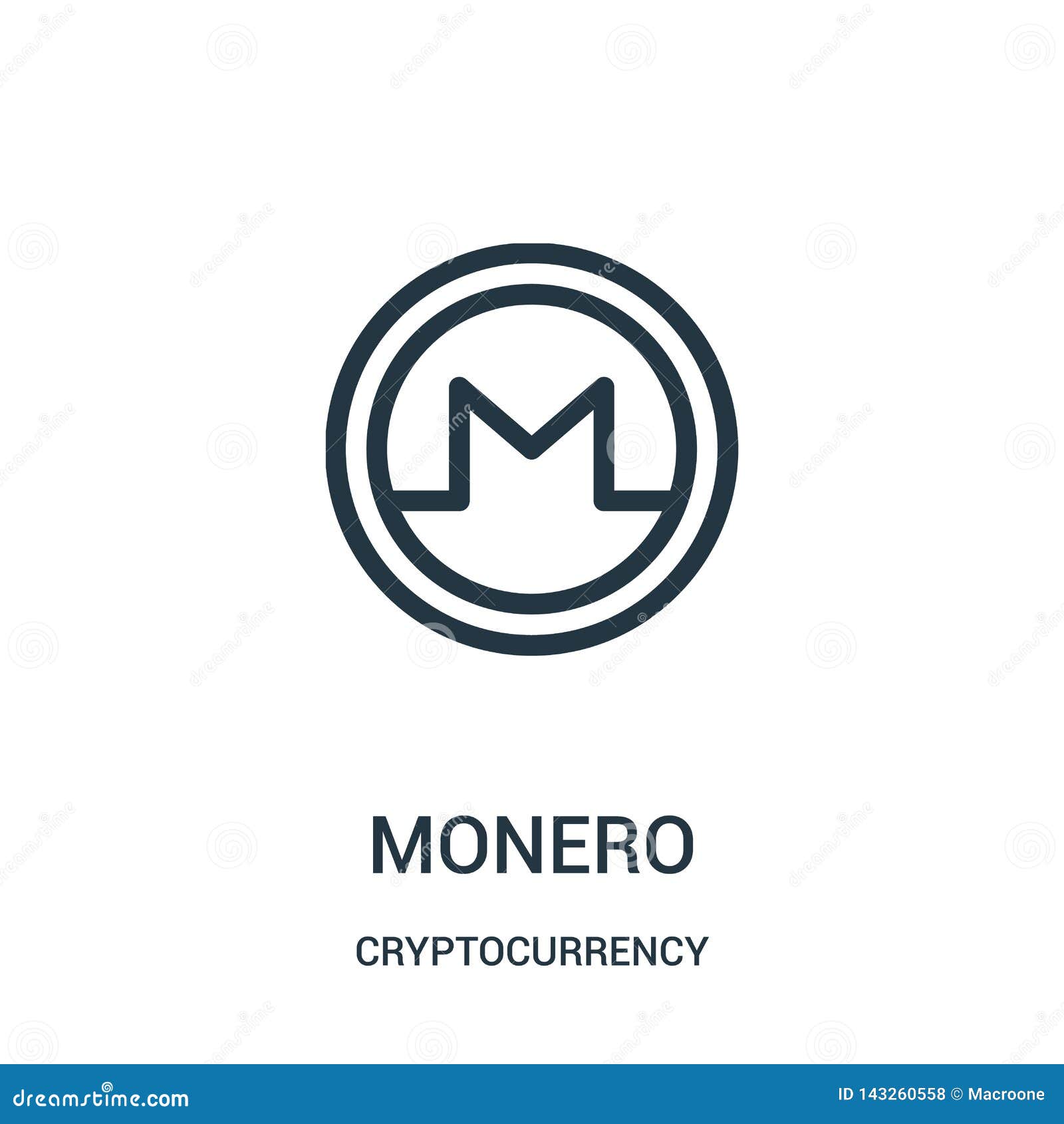 Monero Icon Vector from Cryptocurrency Collection. Thin Line Monero ...