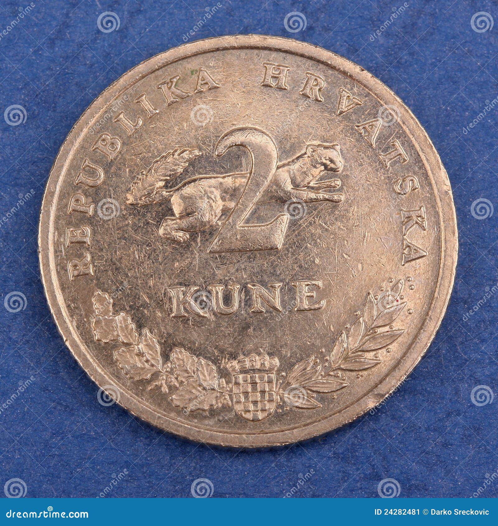 Moneta croata del metallo immagine stock. Immagine di finanza - 24282481