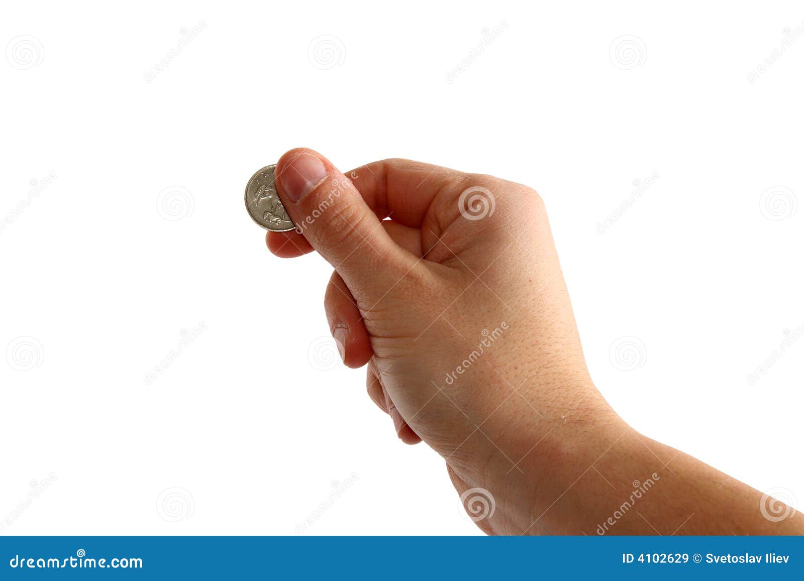 Moneta Della Holding Della Mano Immagine Stock - Immagine di banca ...