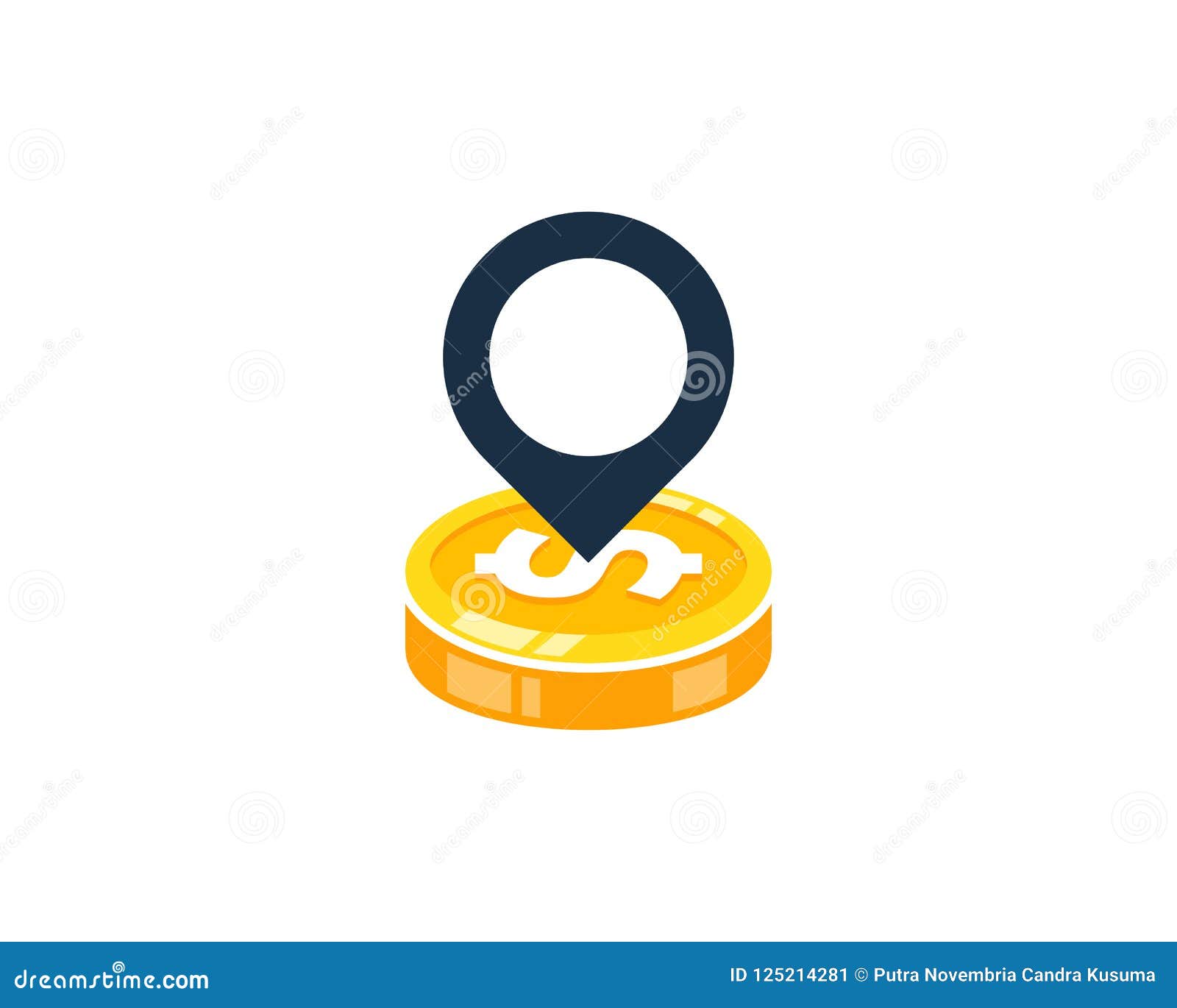 Moneta Logo Icon Design Del Punto Illustrazione Vettoriale ...