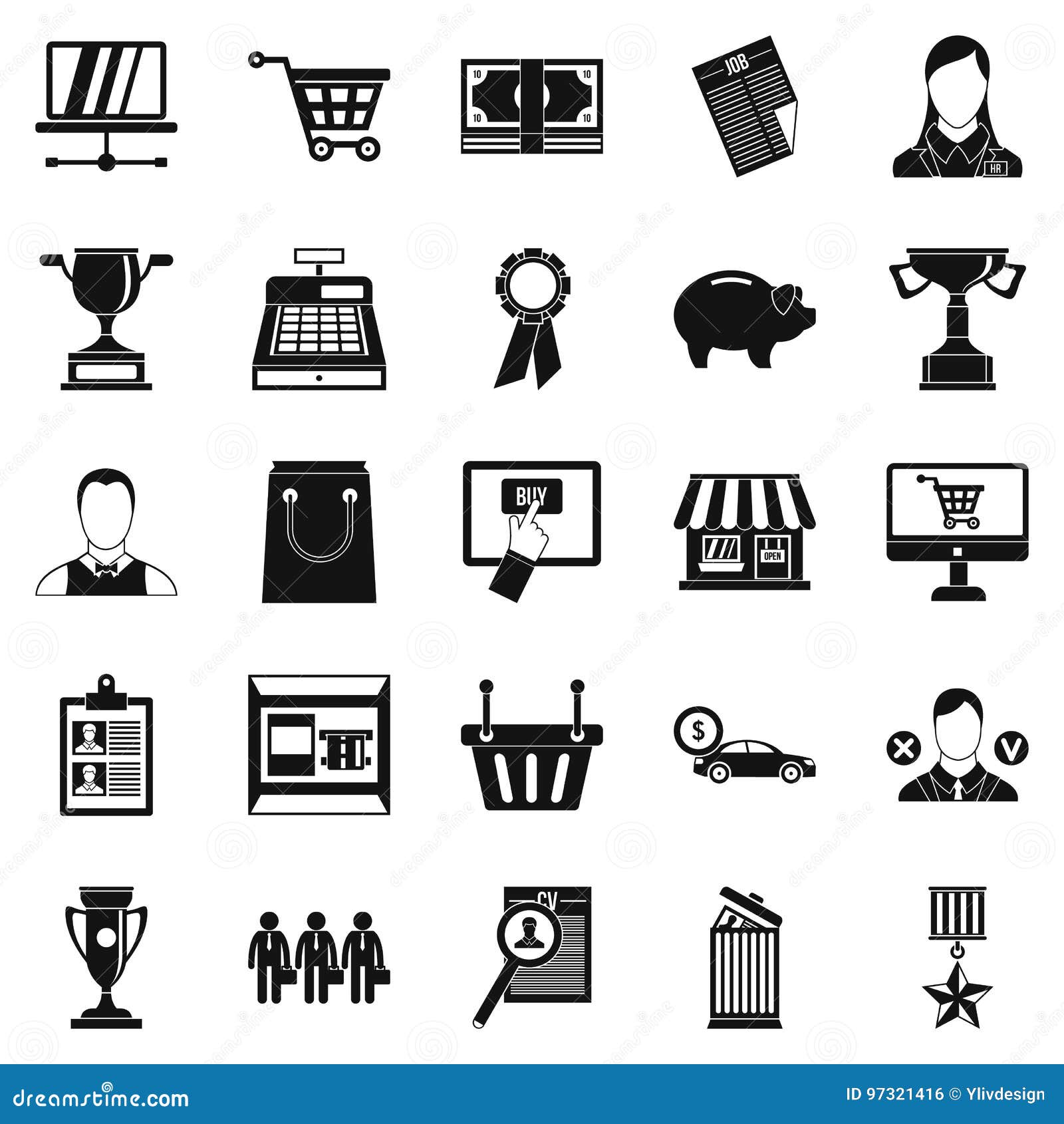 Monetary Expenses Icons Set, Simple Style Stock Vector - Illustration ...