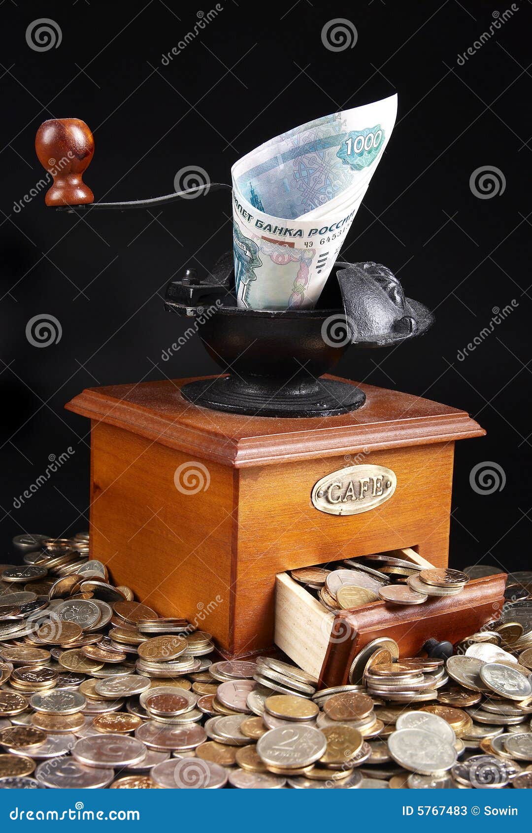 Monetary grinder stock image. Image of currency, render - 5767483