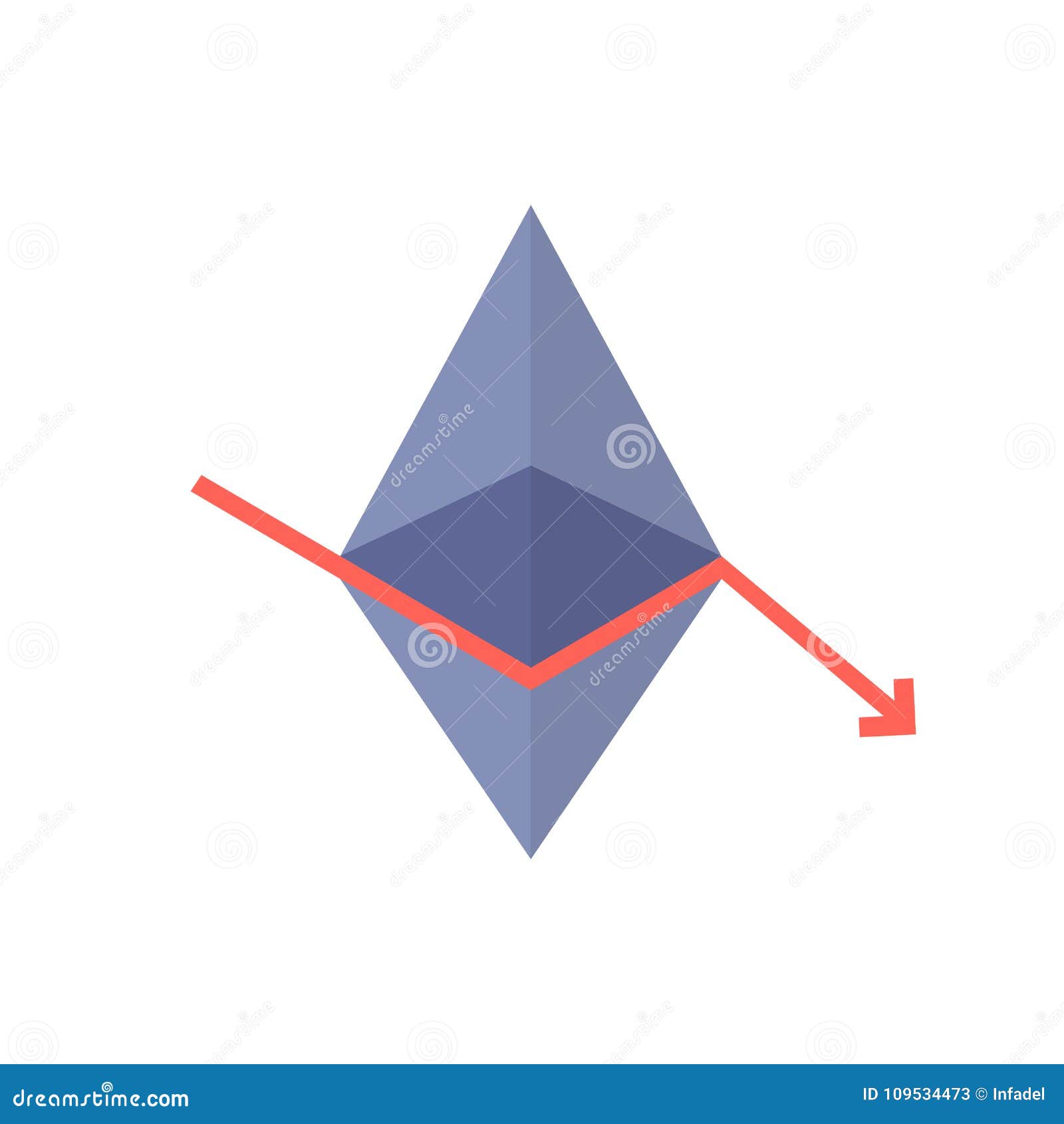 Monetary Loss with Ethereum Value Fallen Editorial Stock Photo ...