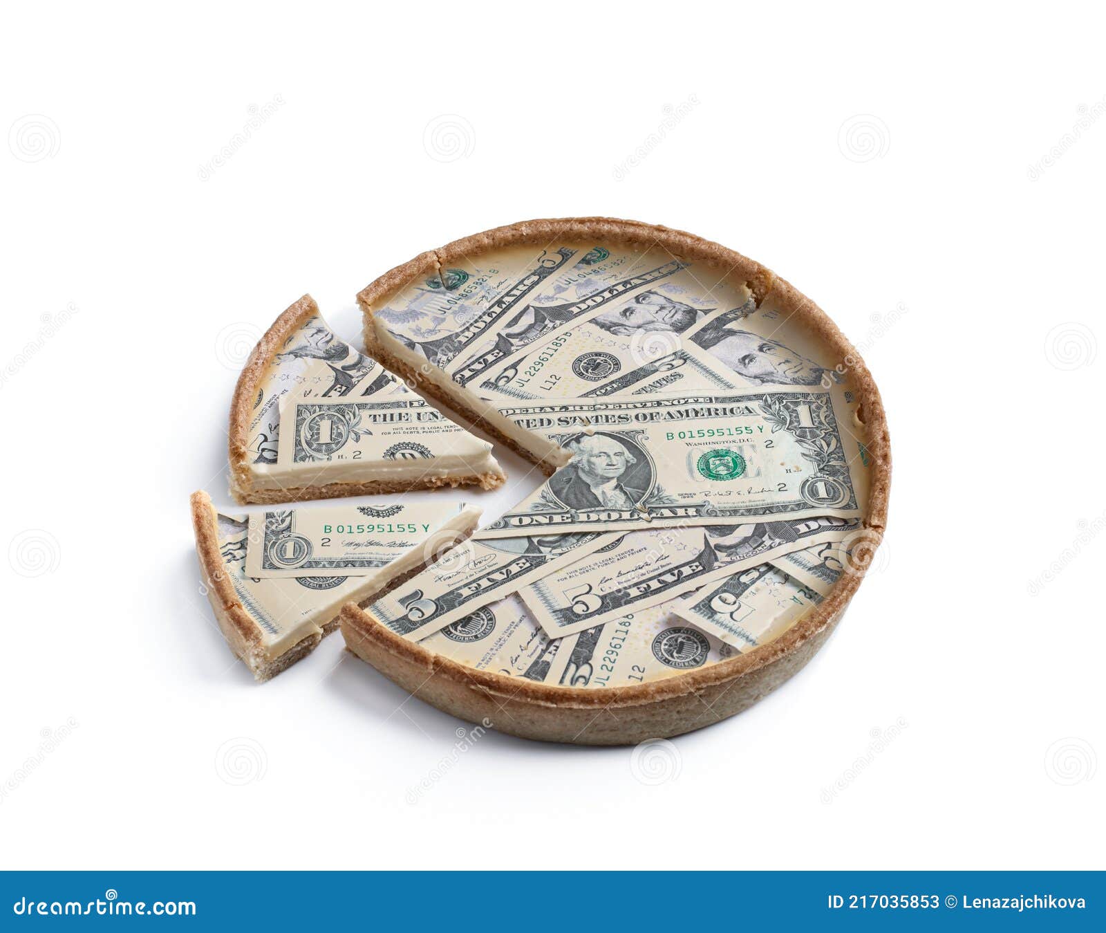 Monetary Pie Concept Showing Budget Items As Pieces of the Whole Stock ...