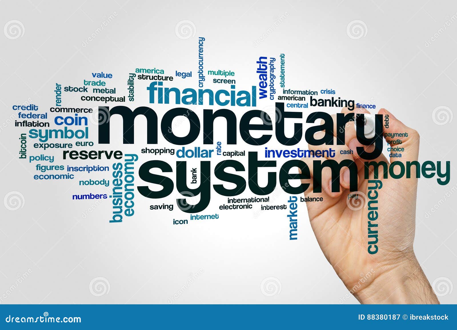 Monetary system word cloud stock image. Image of bank - 88380187
