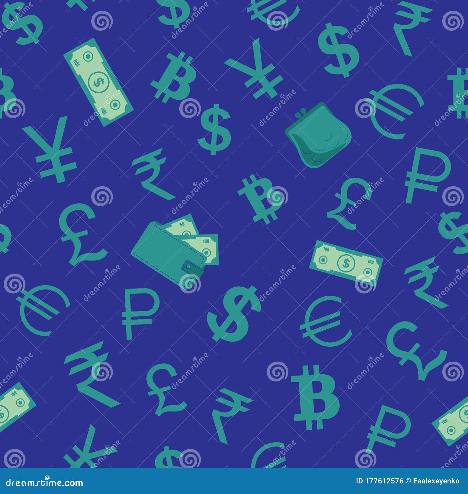 Symbols Of Monetary Currencies In The World On The Road Signs. Royalty ...