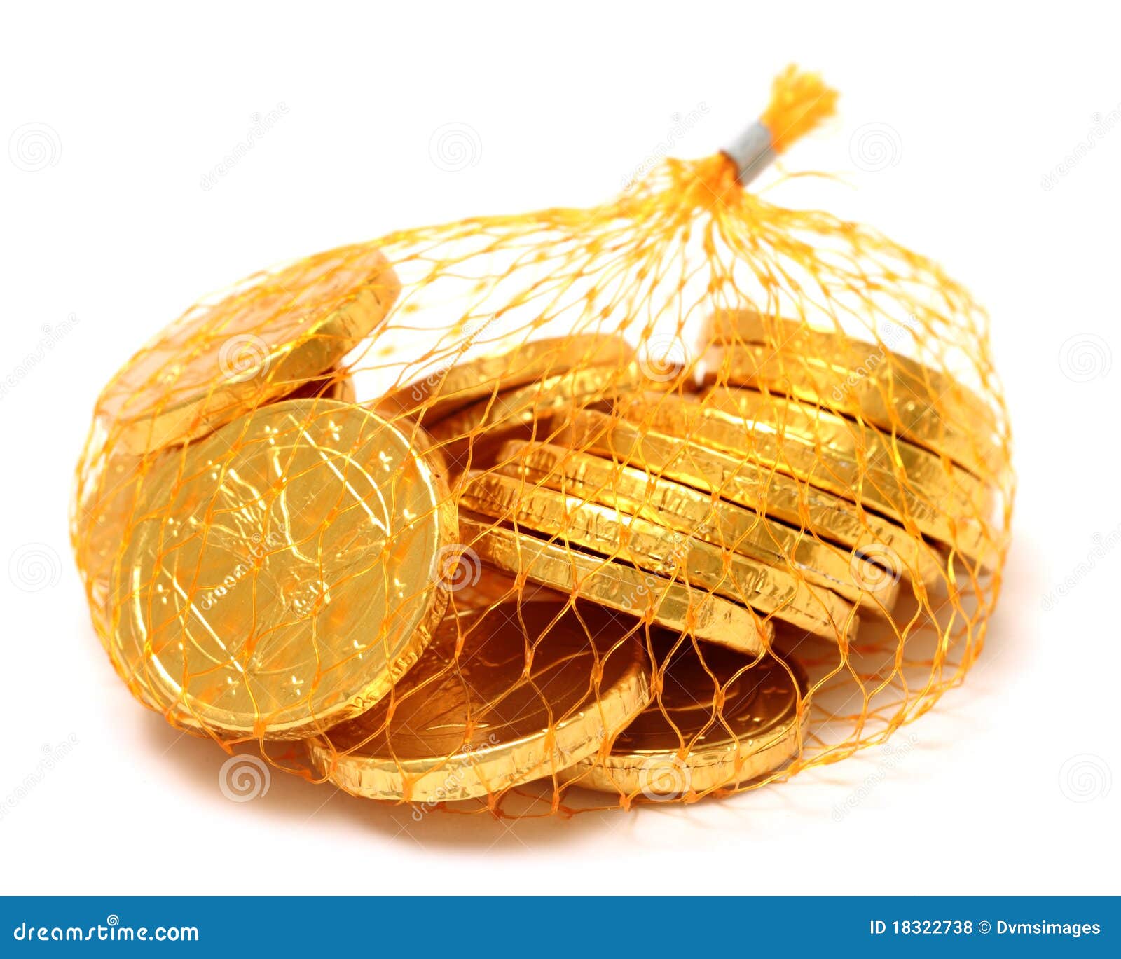 Monete del cioccolato fotografia stock. Immagine di decorazione - 18322738