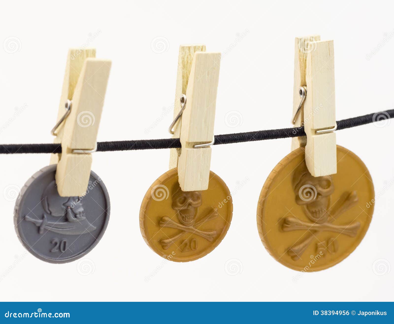 Monete del pirata fotografia stock. Immagine di allegro - 38394956