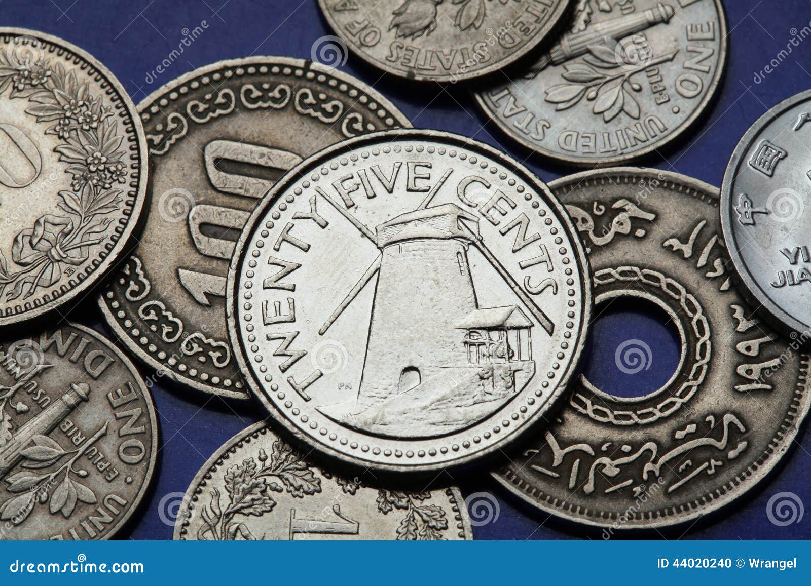 Monete della Colombia fotografia stock. Immagine di monete - 44020240