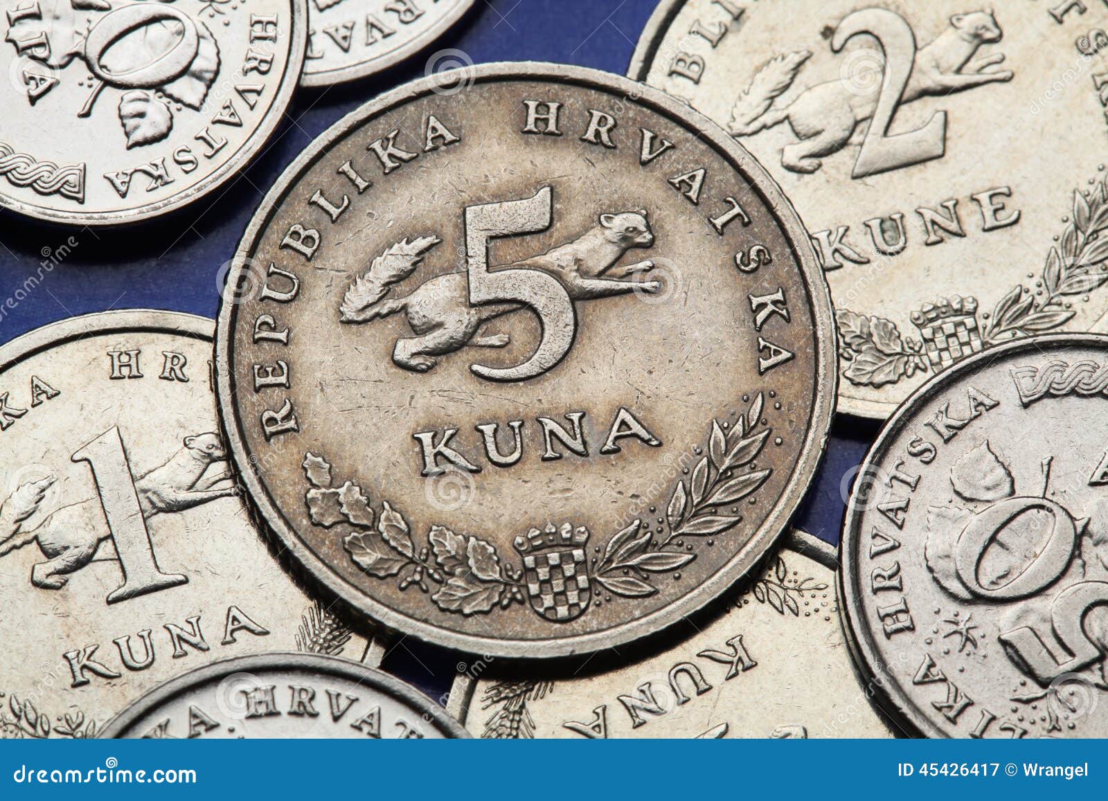 Monete della Croazia immagine stock. Immagine di natura - 45426417