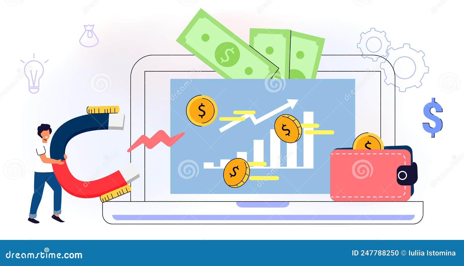Monetization Concept Online E-commerce Marketer Analyzing Blog Content ...