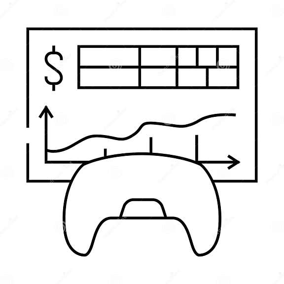 Monetization Game Development Line Icon Vector Illustration Stock ...