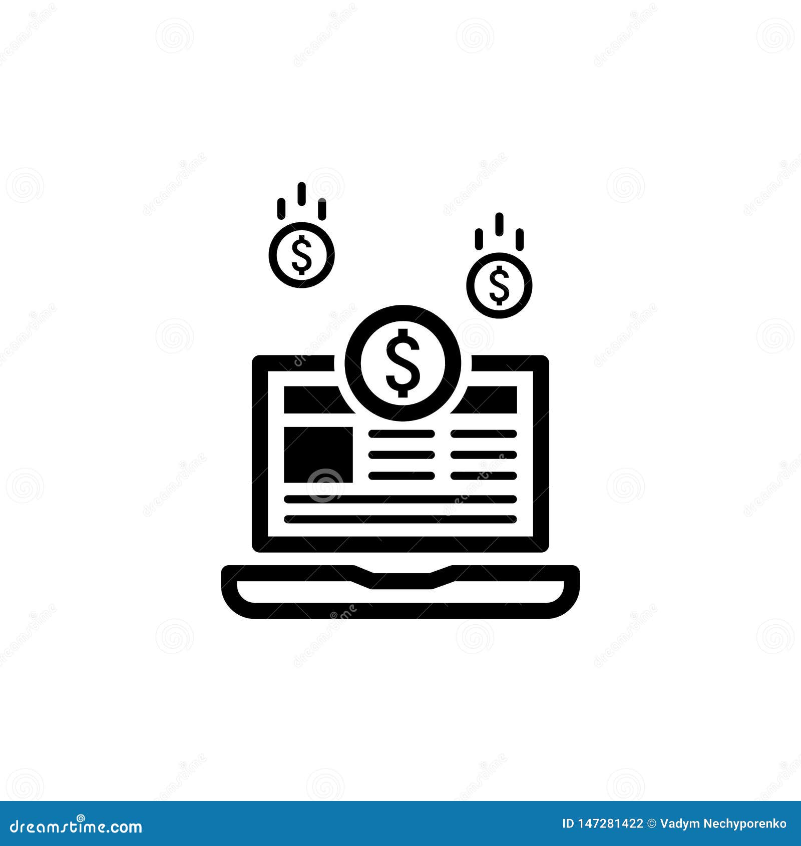 Monetization Icon. Business Concept Stock Illustration - Illustration ...