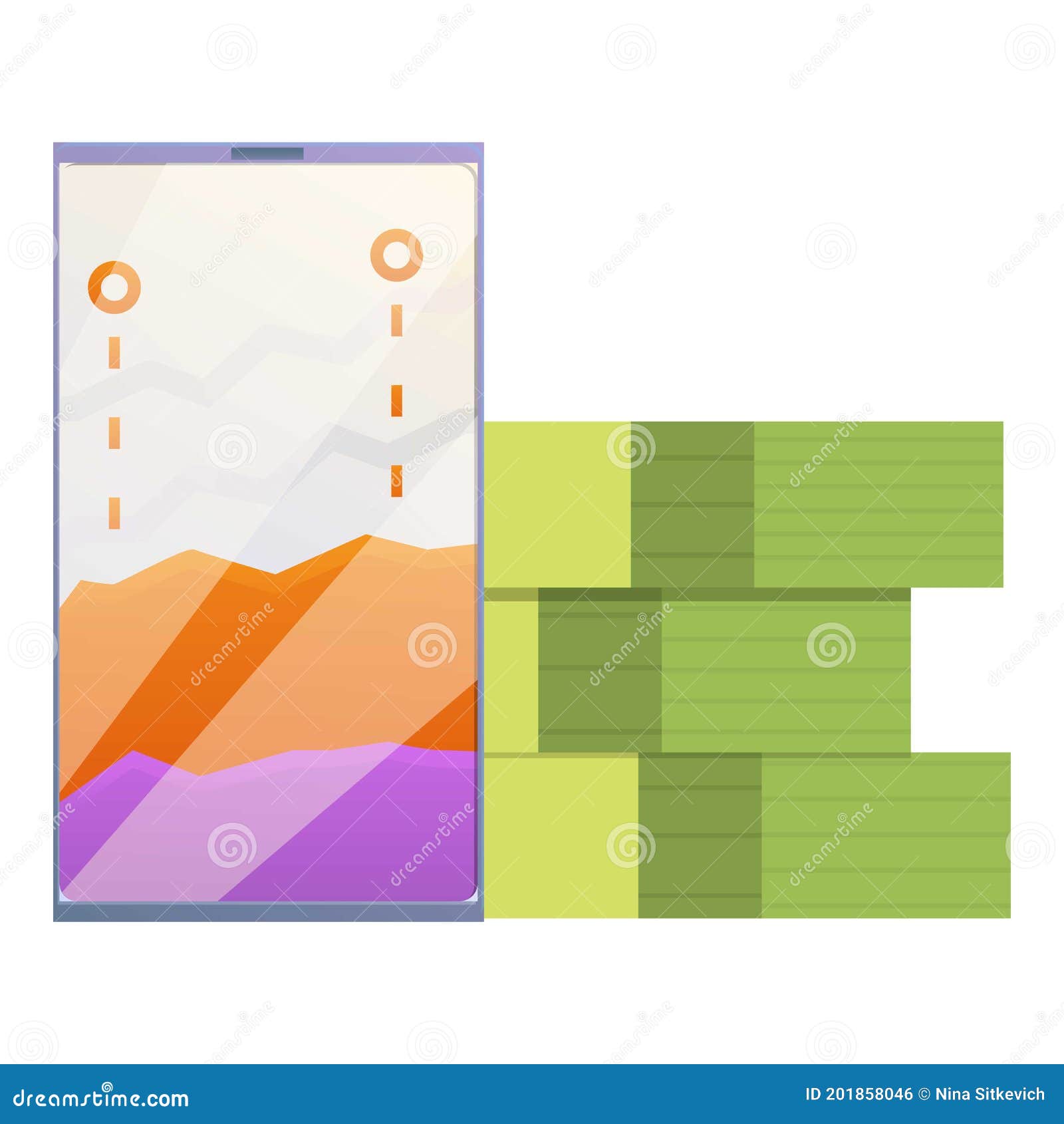 Monetization Icon, Cartoon Style Stock Vector - Illustration of design ...