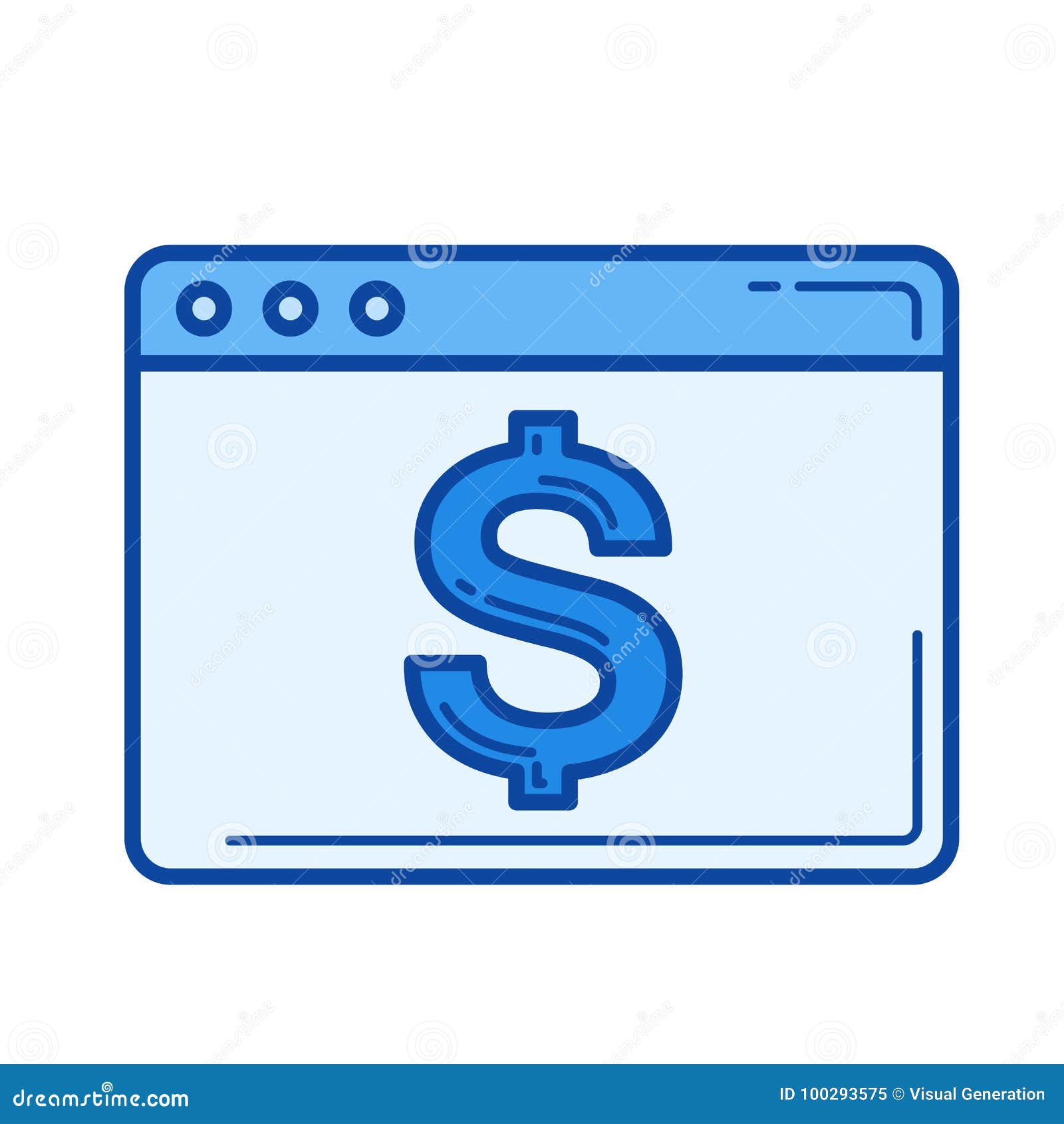 Monetization line icon. stock vector. Illustration of drawing - 100293575