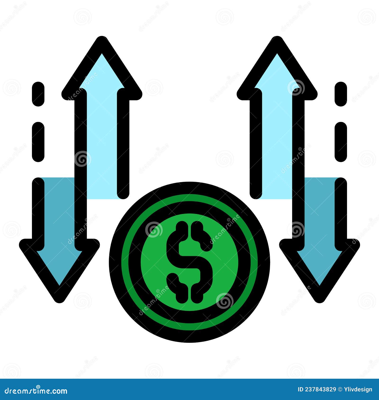 Monetization Process Icon Color Outline Vector Stock Vector ...