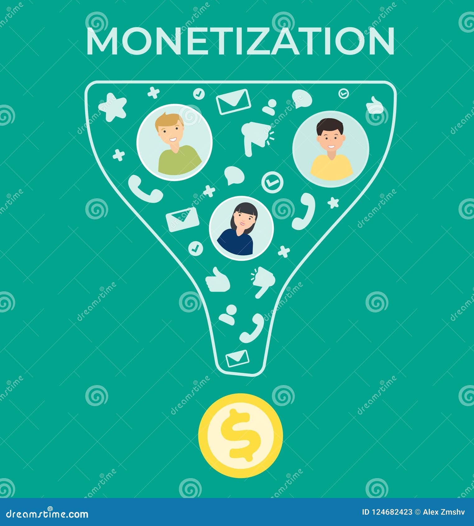 Traffic Monetization Vector Flat Illustration Stock Vector ...