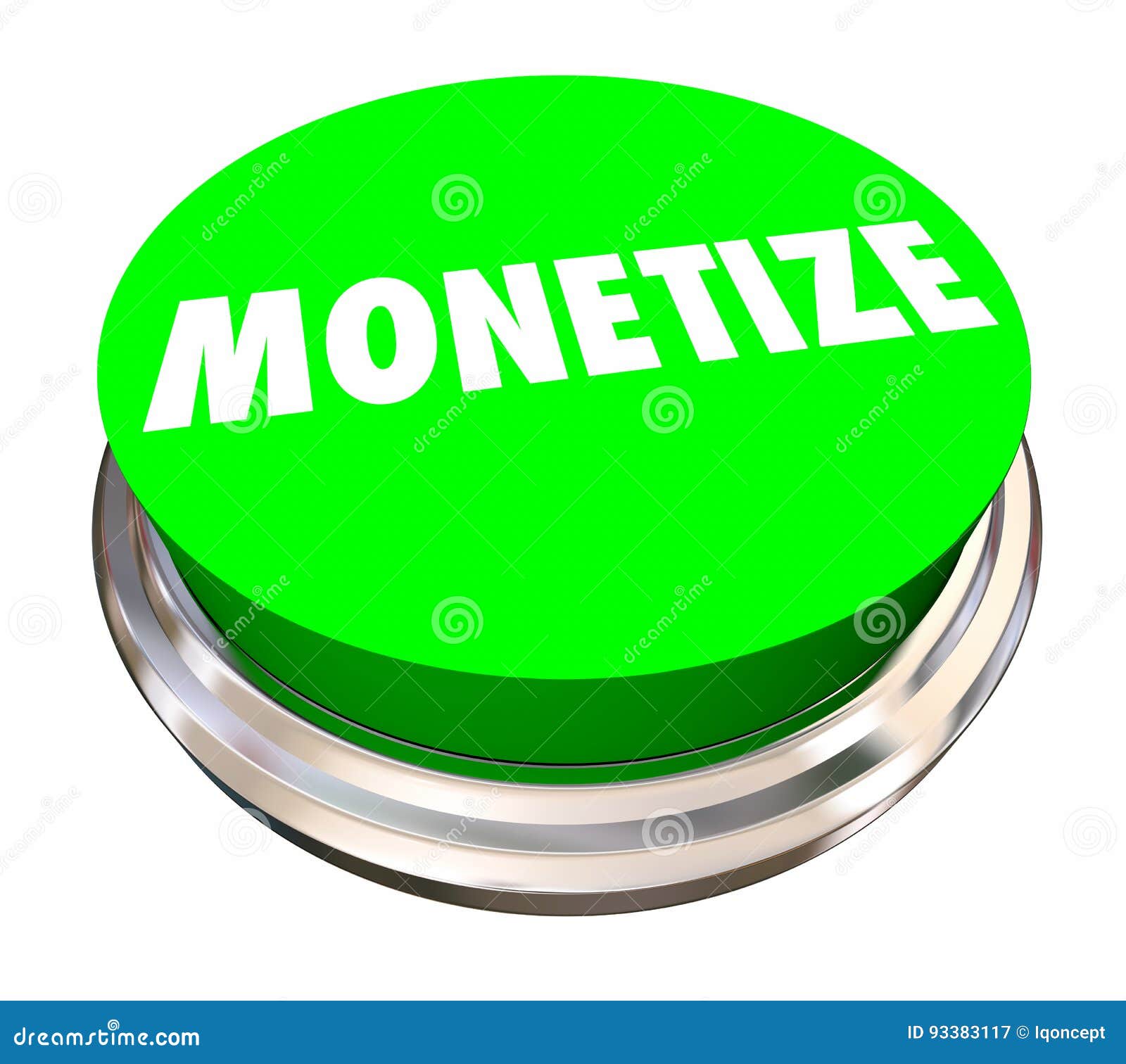 Monetize Button Make Money Revenue Stream Stock Illustration ...