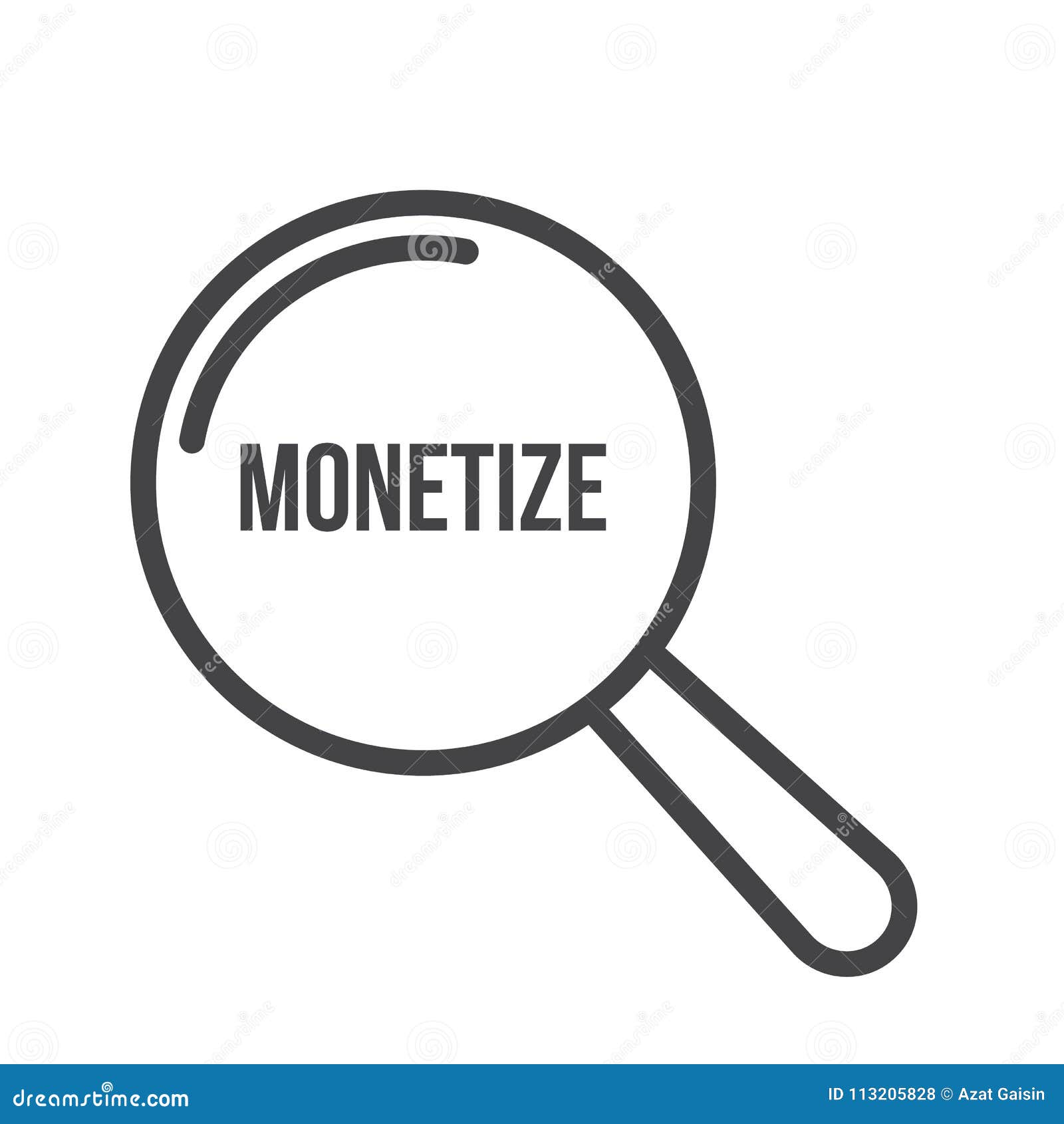 Monetize Word Magnifying Glass Stock Vector - Illustration of earn ... Monetize Word Magnifying Glass Stock Vector - Illustration of earn ...