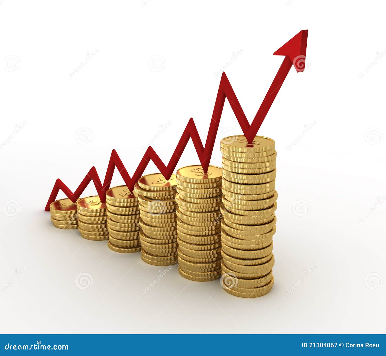 Money stock illustration. Illustration of increase, coins - 21304067