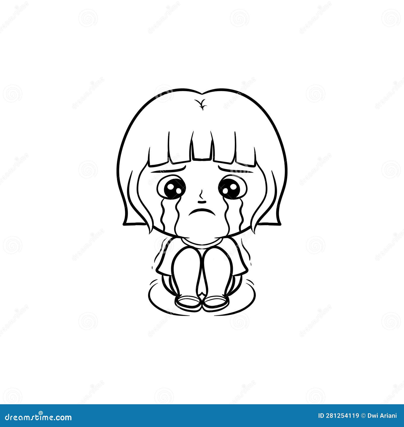 Crying baby sit stock vector. Illustration of feeling - 281254119