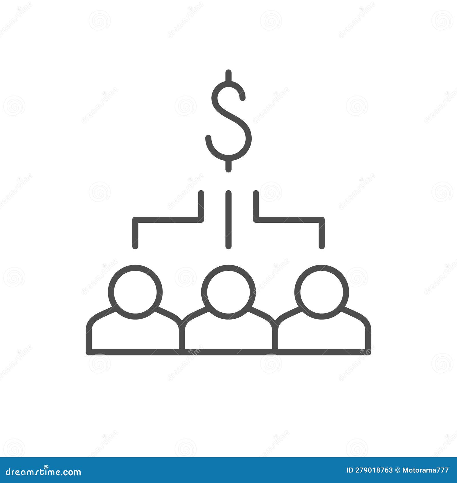 Money Allocation Line Outline Icon Stock Vector - Illustration of asset ...