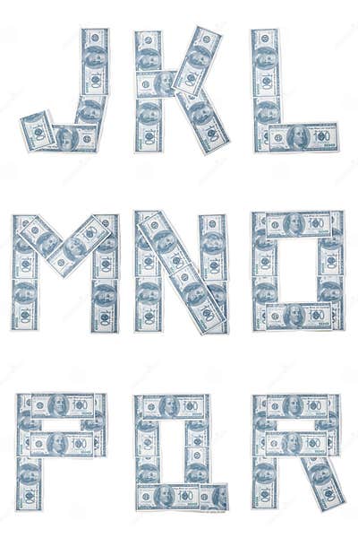 Money alphabet stock image. Image of alphabet, isolated - 16334553