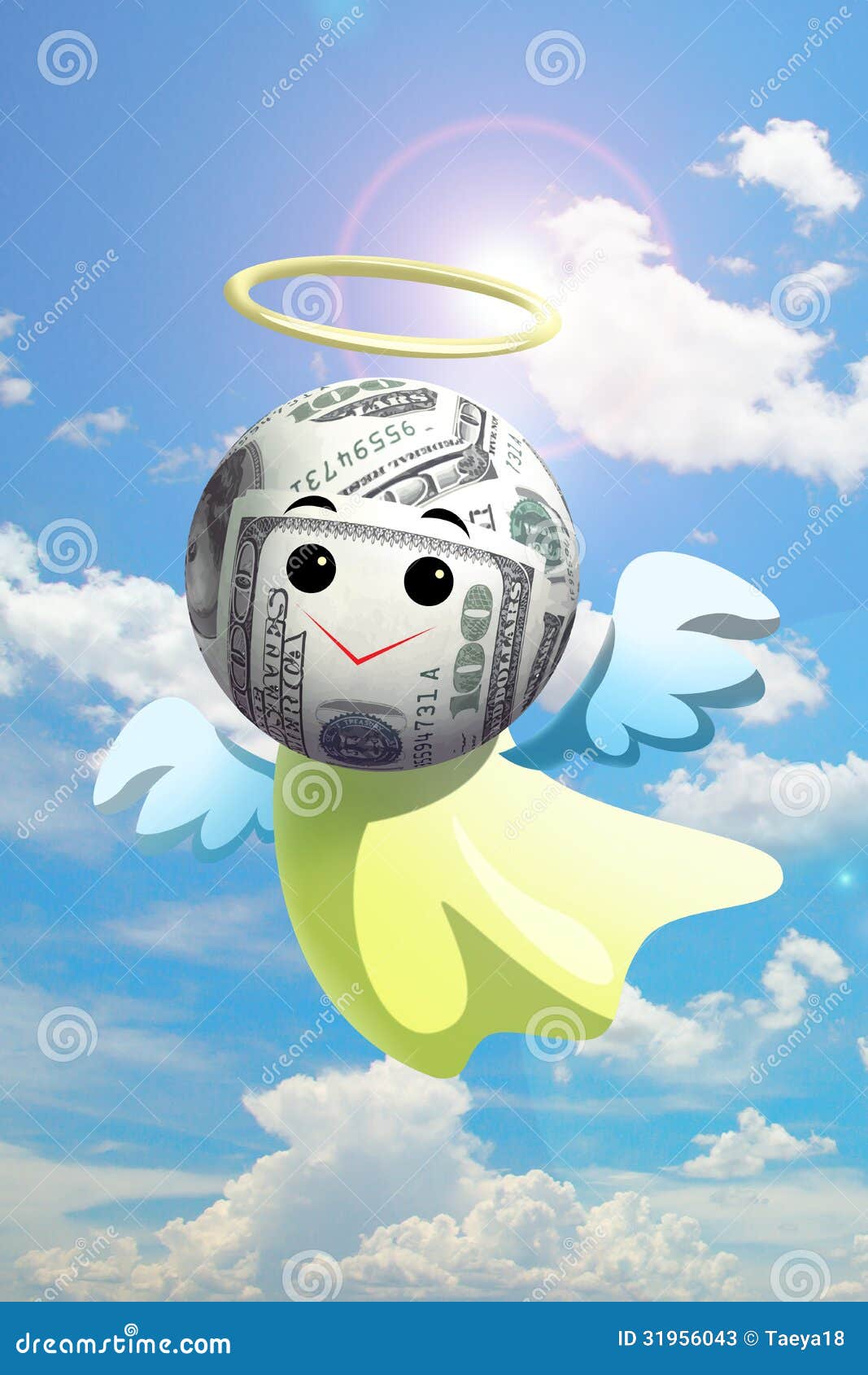 Money angel stock illustration. Illustration of success - 31956043