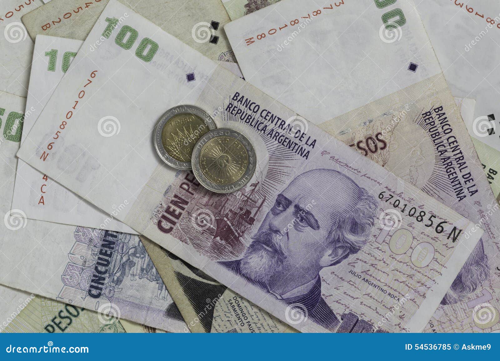 Money from Argentina stock image. Image of investment - 54536785