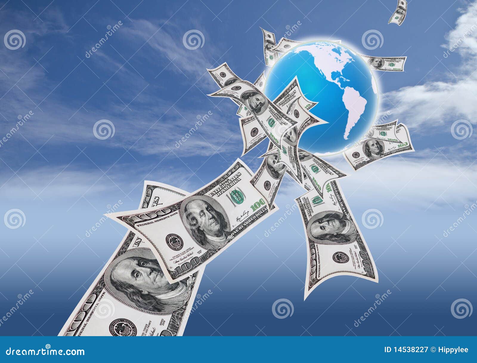 Money around the world stock illustration. Illustration of money - 14538227